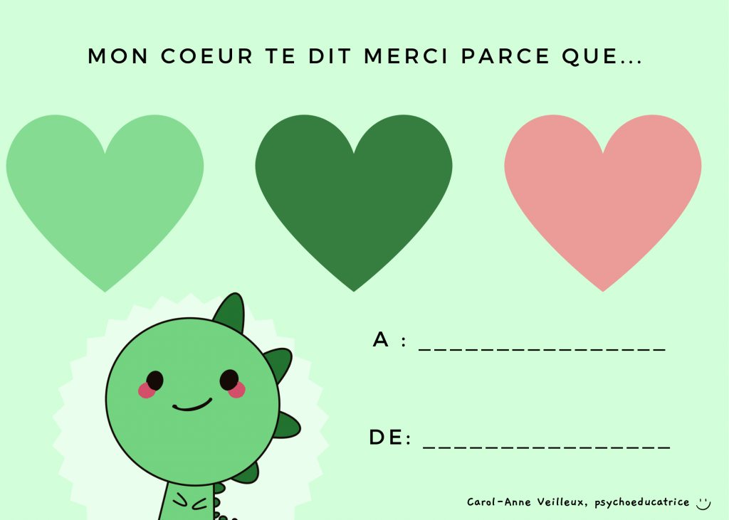Carte de St-Valentin - Dino le Dragon